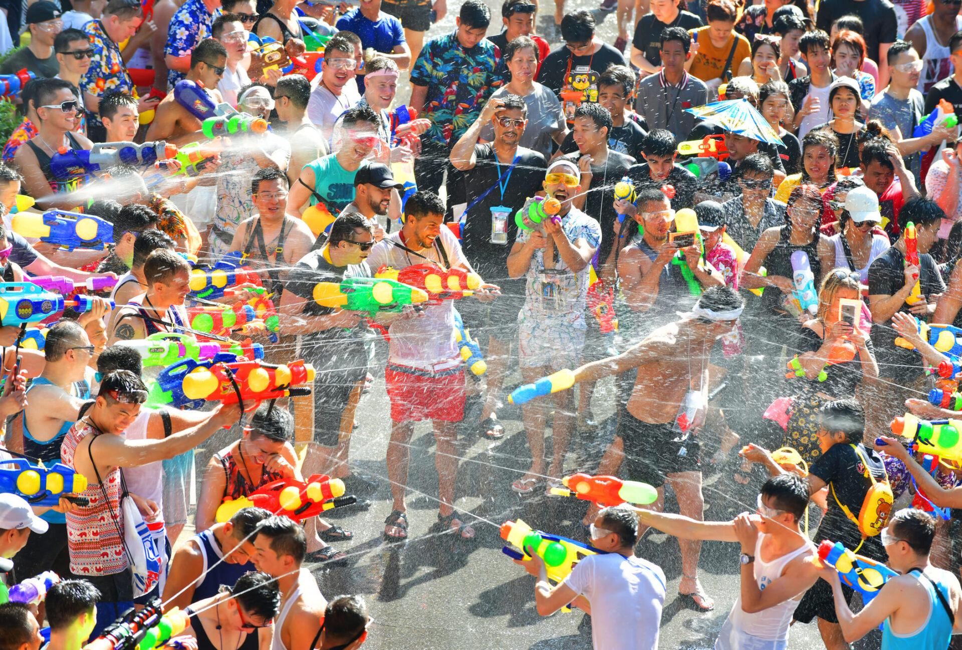 Joyful Splashing at Songkran in Thailand - Sawasdee